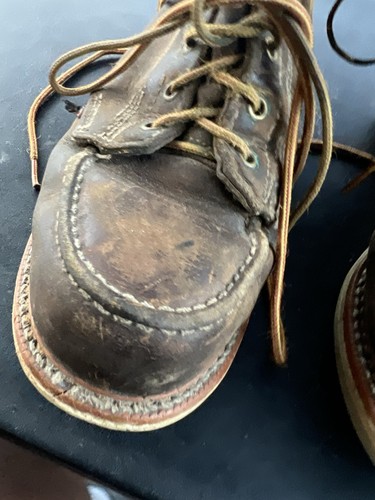 Thorogood 804-4375 Men's 6" Leather Moc Steel Toe Work Boots Brown Size ...