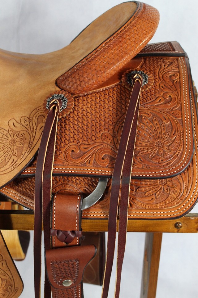 NEW 16" HR HUD ROBERTS SIGNATURE SERIES Working Cowhorse Western Saddle ...