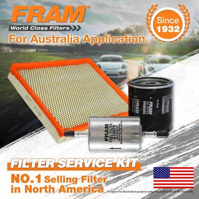 Fram Oil Air Fuel Filter Service Kit for Holden Calais VT VH VTII L67 ...