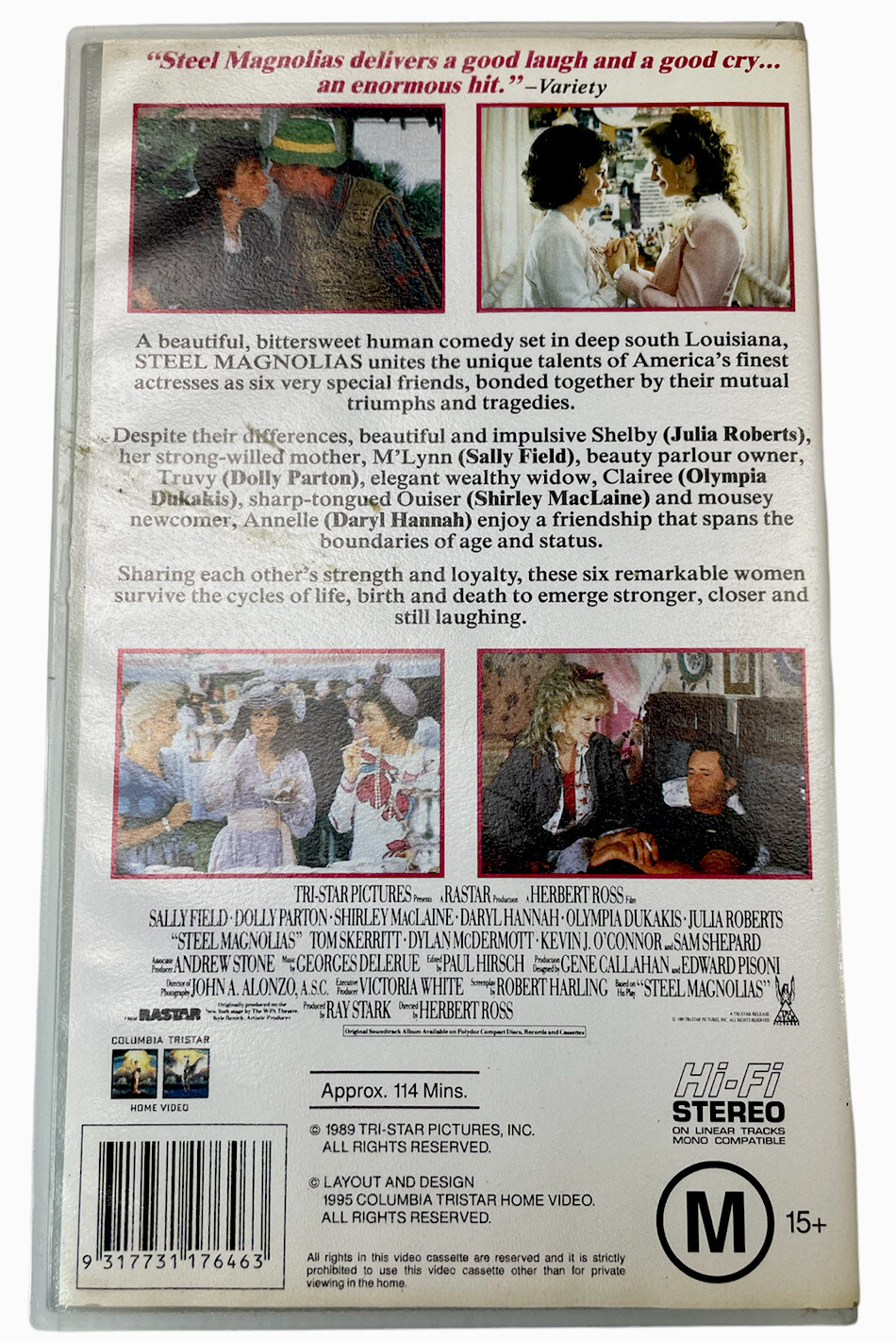 Steel Magnolias VHS Video Cassette Tape PAL Clear Small Box M15+ 1985 ...