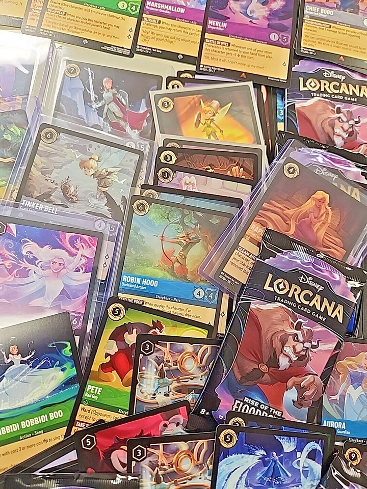 Disney Lorcana Card Collection Lot COLD FOILS Super RARES + Sealed ...