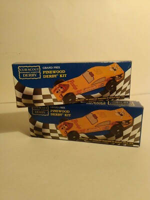 Lot of 2 Cub Scout Derby Grand Prix Pinewood Derby Kit Official Made In ...