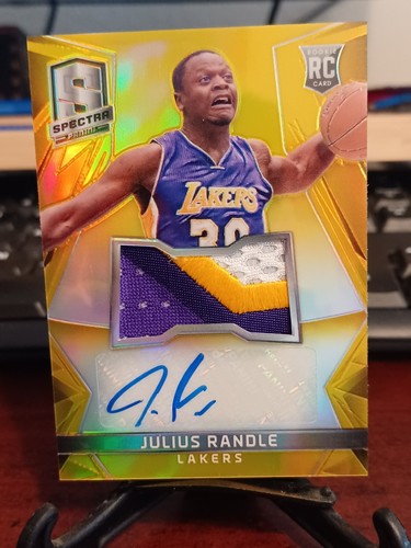 Julius Randle 2014-15 Panini Spectra GOLD 4 Color RPA ROOKIE Auto! #05/ ...