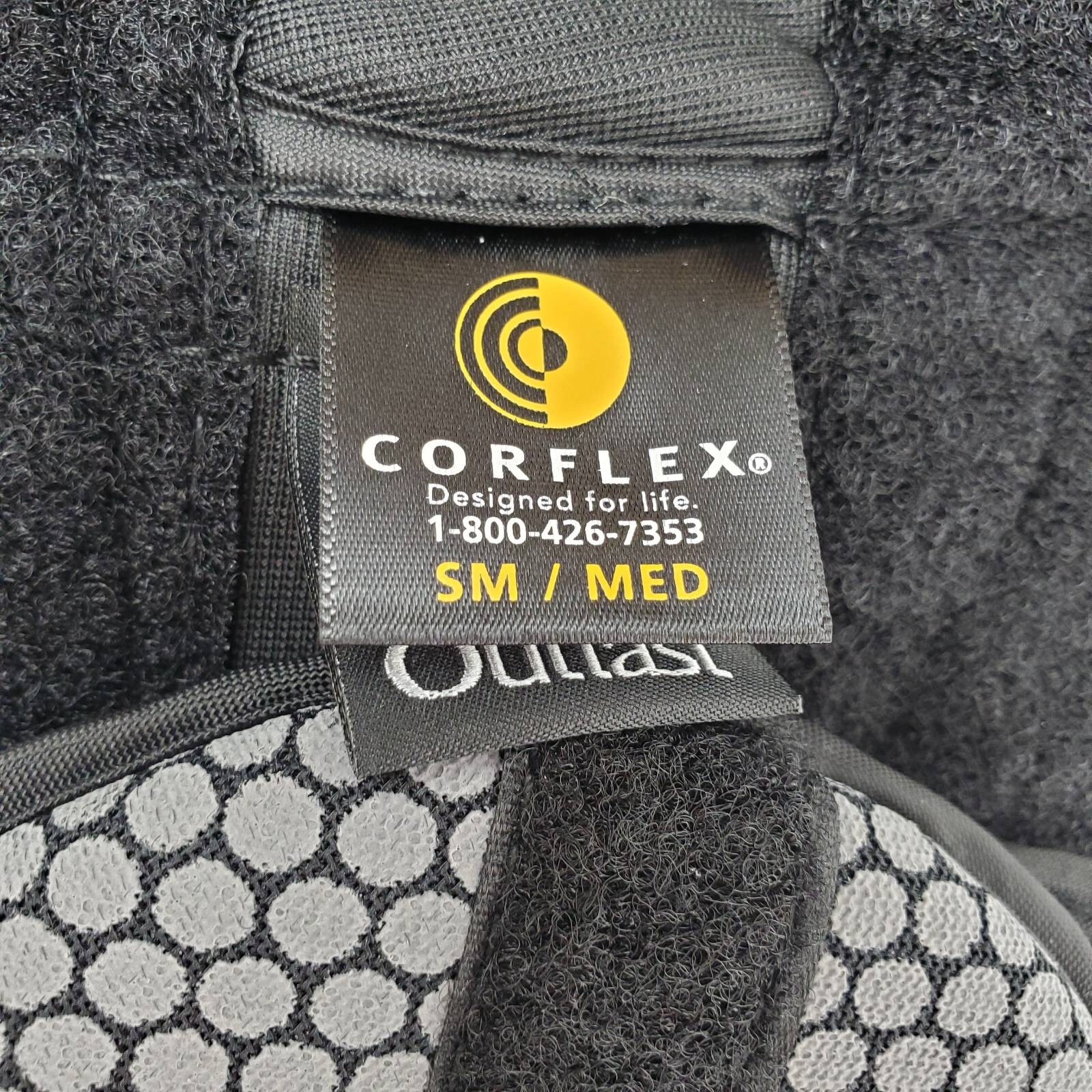 Corflex Unisex Lace Align Spine Back Brace Black Support Adjustable S/M ...