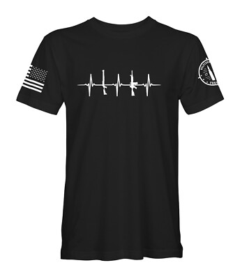 Gun Heart Monitor T Shirt - 2nd Amendment - Gun Heartbeat Shirt 2A Pro ...