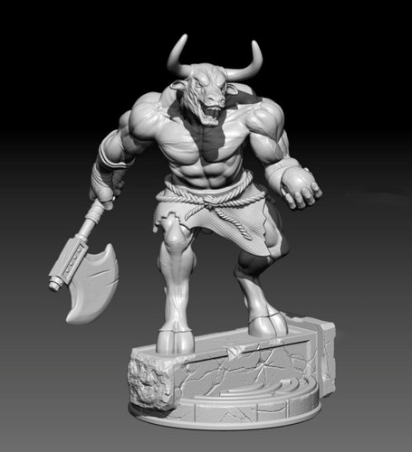 1/24 resin figures model Fantasy Bull Demon King Warrior Unassembled ...