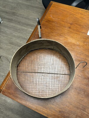 Antique Grain Sifter Sieve w/ Iron? Handle ~14" dia. | eBay