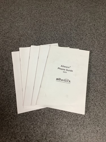 (5) Allworx Phone Guide 9224 Information & Instructions M47B | eBay