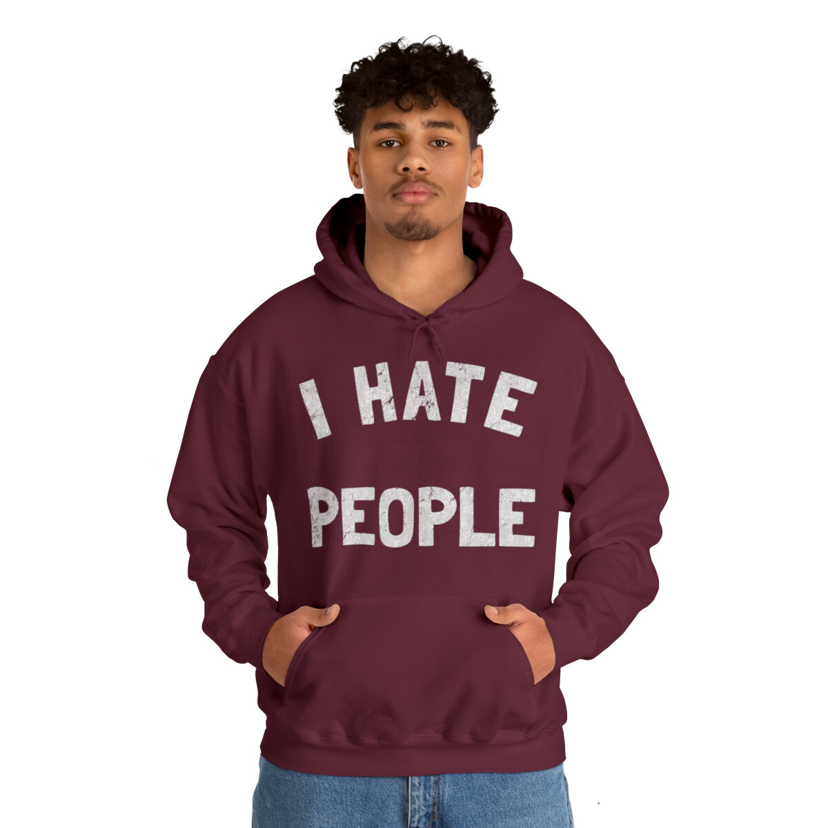 Retro I Hate People Graphic Hoodie, Sizes S-5XL | eBay