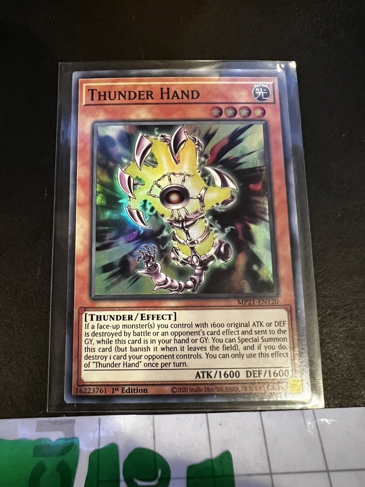 Yugioh! Thunder Hand - MP21-EN120 - Super Rare - 1st Edition Near Mint ...