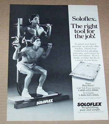 1985 print ad - Soloflex body building SEXY GUY weightlifting muscle ...