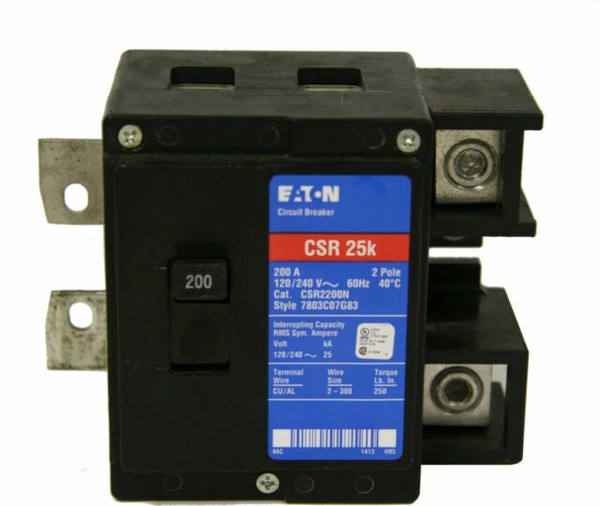 Eaton CSR2200N Type CSR Standard Circuit Breaker - Black for sale ...