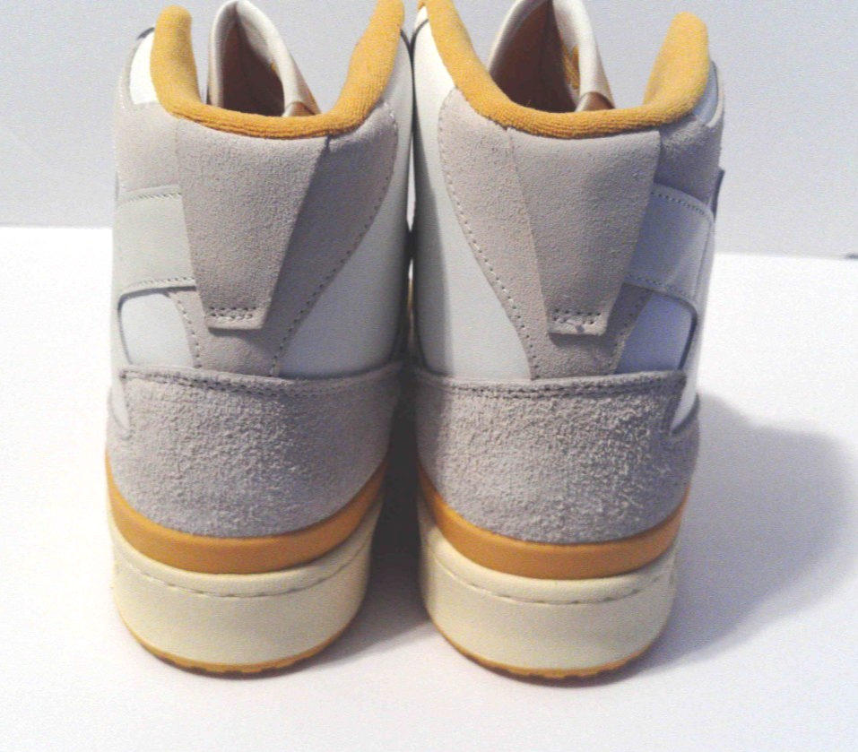 Adidas Sz.13 Men's Forum 84 High Off White & Preloved Yellow Sneakers ...