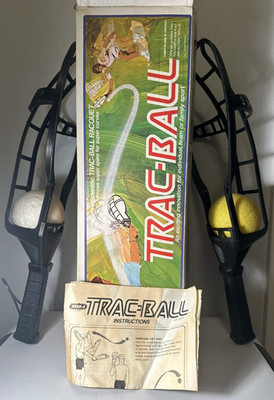 Vintage 1975 WHAM-O TRAC-BALL Game Original Racquets 3 Balls With ...