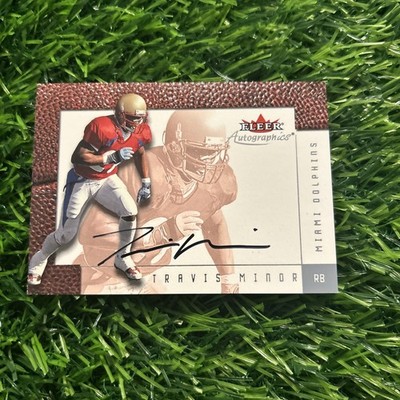 2001 Fleer Tradition Autographics #22 Travis Minor Auto FB Florida ...