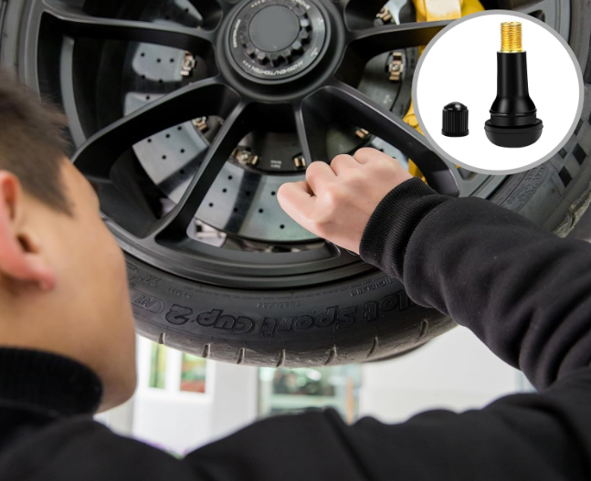 100pcs TR413 Snap-In Valve Stems – Tubeless Rubber Tire Valves for Car ...