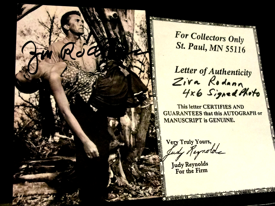 Ziva Rodann Signed Autograph 4x6 Photo w/COA- Batman- Kirk Douglas-Last ...
