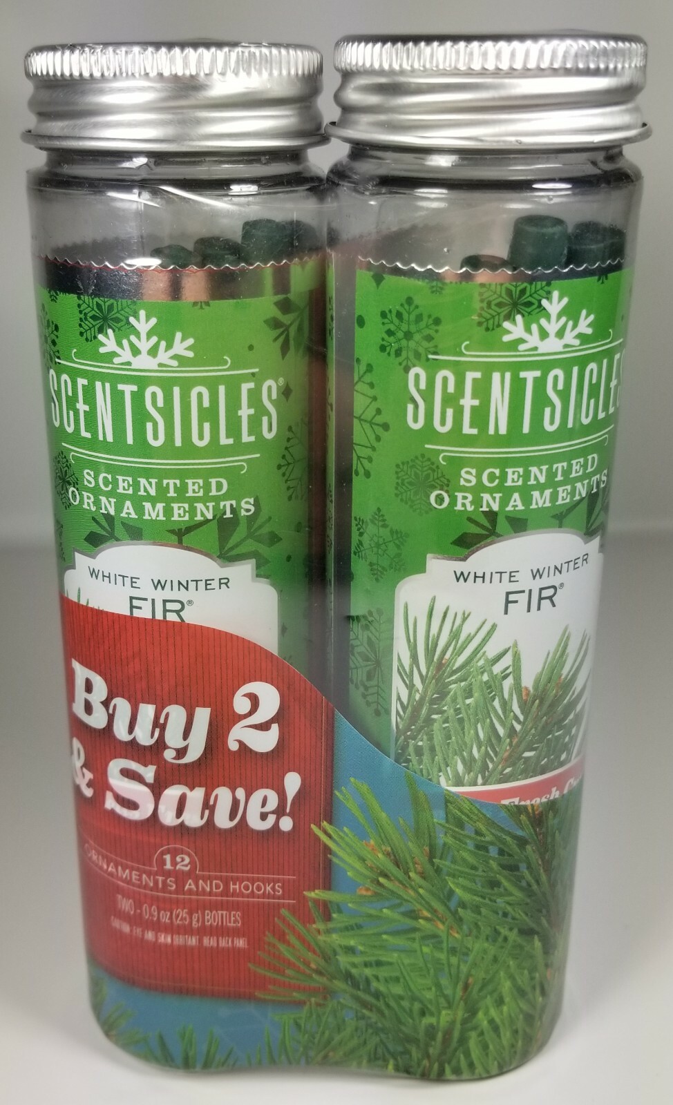 4 X ScentSicles 6pk Tree Scent Sticks White Winter Fir Scented ...