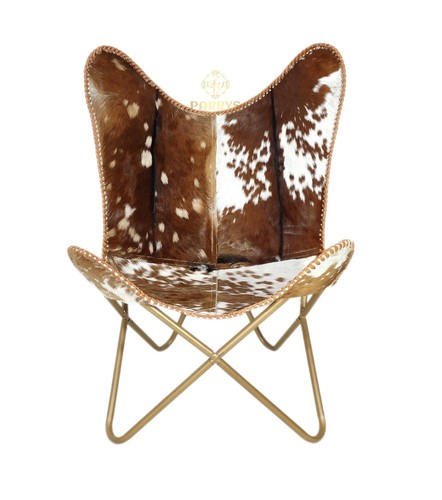 Home & Living Room Decor Chair – Genuine Goat Hair Leather Folding ...