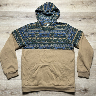 Columbia Hoodie Mens Size Small Tan Aztec Fleece Pullover Hoodie ...