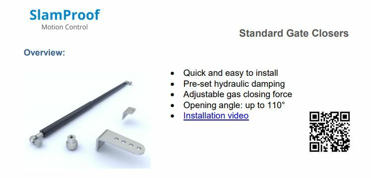 SlamProof Standard Hydraulic & Gas Pedestrian Gate Closer - Secure Self ...