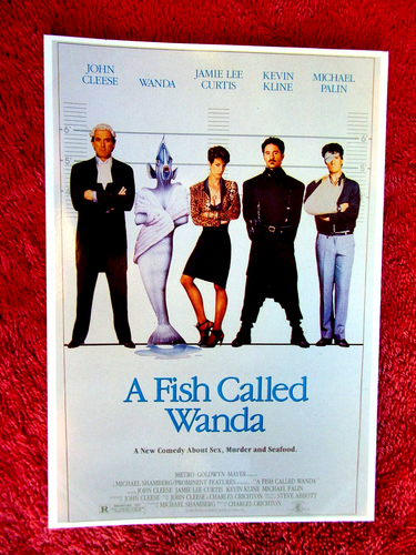 A FISH CALLED WANDA -JOHN CLEESE 1998 ADVERTISING MOVIE POSTCARD [543 ...