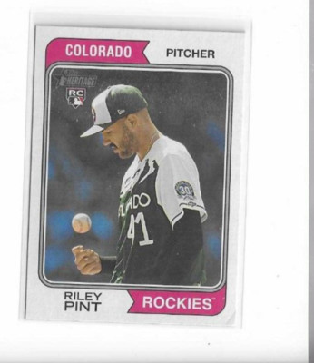 2023 Topps Heritage HN SP Riley Pint Rookie #714 Rockies | eBay