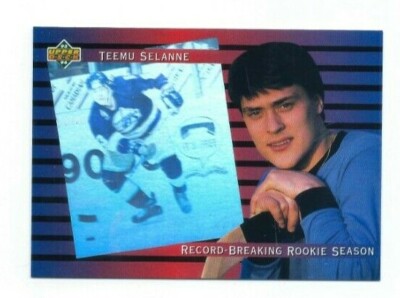 Vintage 1993 "Upper Deck Record Breaking Rookie Season Card Teemu ...