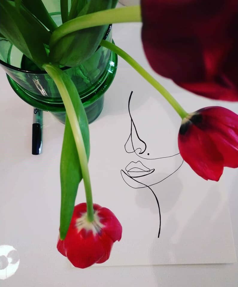 Art, an original line art abstract with ink on paper | eBay