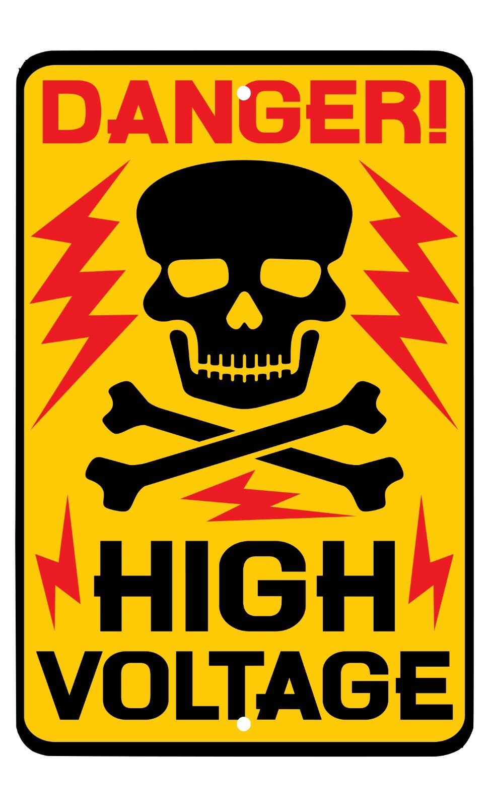 Danger High Voltage Skull