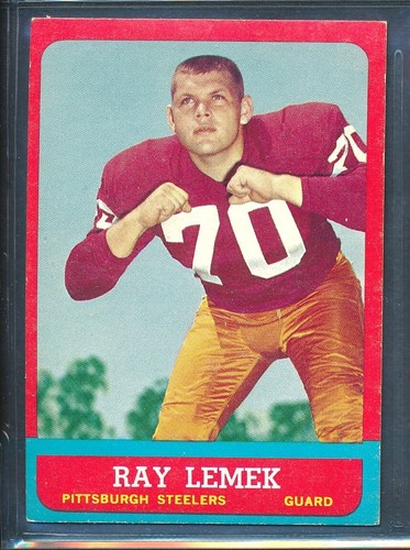 1963 Topps Football #127: RAY LEMEK SP Pittsburgh Steelers ~ EX to EX ...