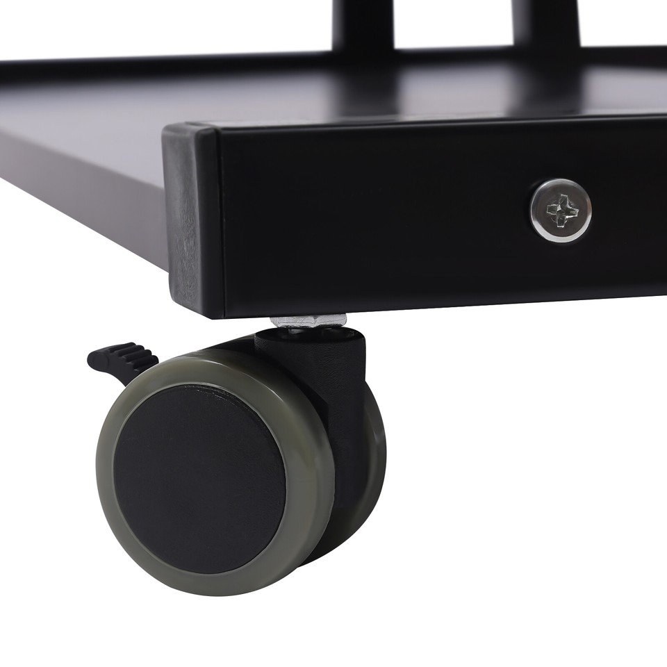 Mobile Computer Desk Laptop Table Stand w/ Rolling Wheel Home Office ...