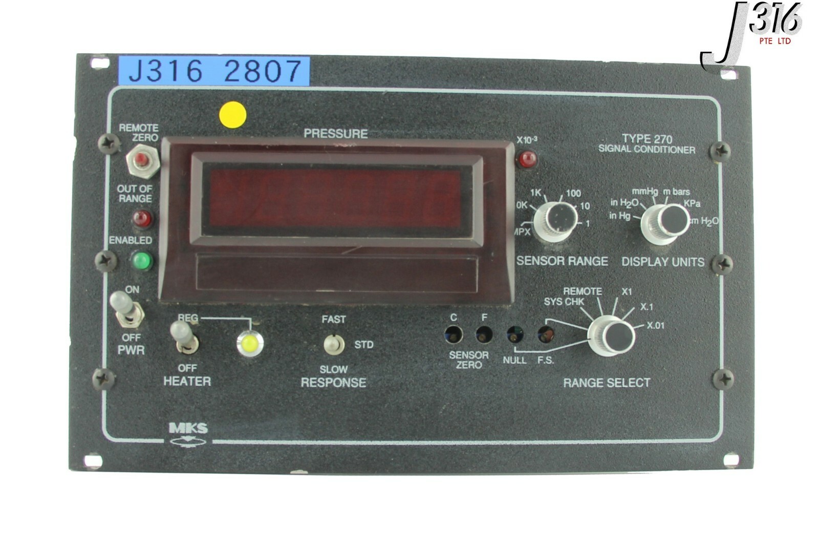 2807 MKS TYPE 270 SIGNAL CONDITIONER/DISPLAY 270C-5-RZ | eBay