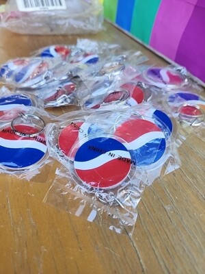 Pepsi Cola Round Logo Key Chain Ring Souvenir Vintage Collectible NWT ...