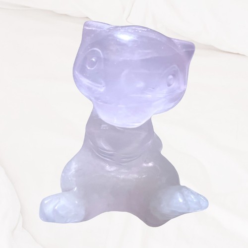 Natural Genuine Rose Quartz Crystal Mew Pokémon Carving Medium Size ...