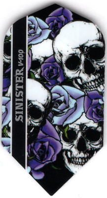 Skulls And Purple Roses Slim Dart Flights: 3 per set | eBay