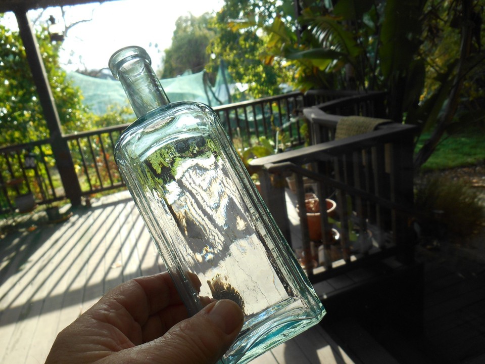 Antique Western Medicine Bottle ~ Older circa 1880s aqua SYRUP OF FIGS ...