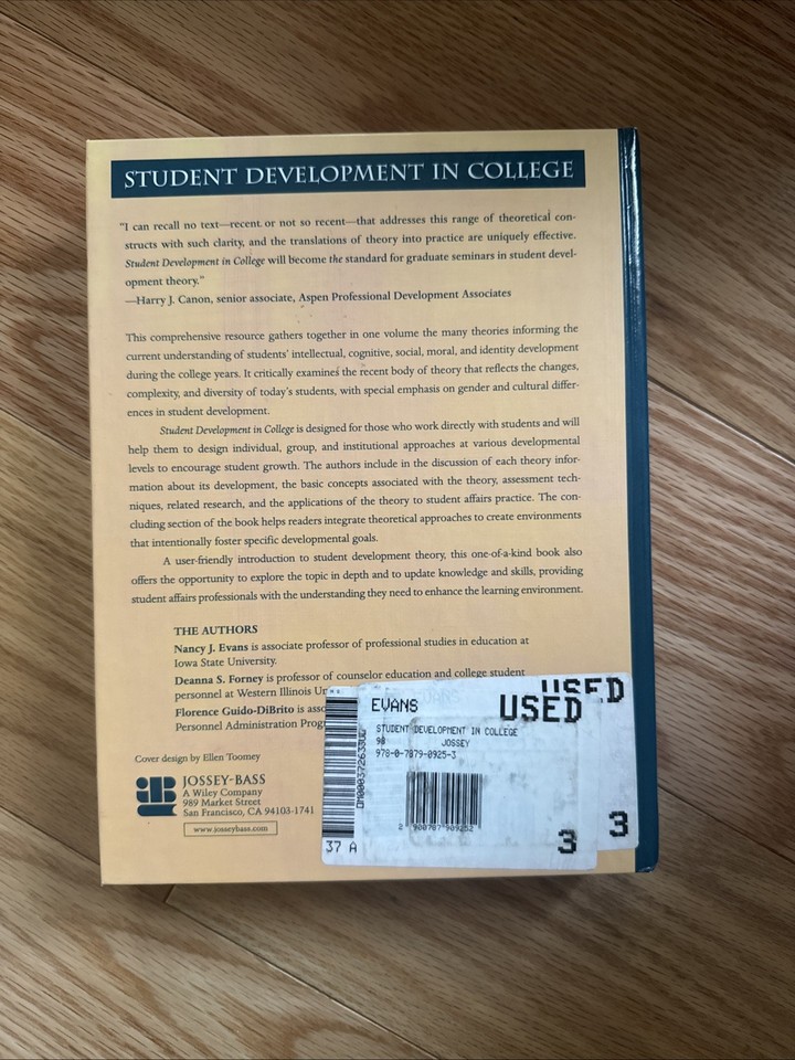 Student Development in College : Theory, Research, and Practice by ...