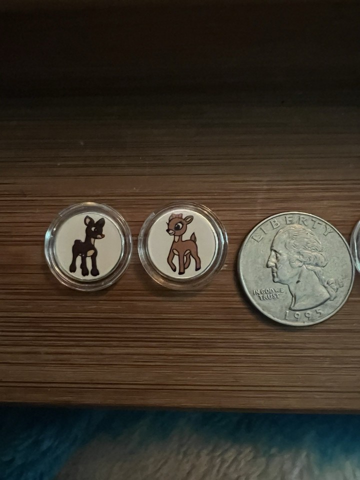 Rudolph 4 Pcs Set 1 Gram .999 Fine Pure Silver Bullion Colorized Round ...