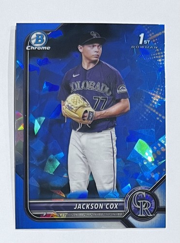 2022 Bowman Draft Sapphire JACKSON COX #BDC-174 1st Base Refractor ...