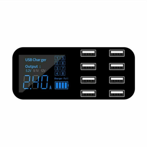 1pcs Car Charger 8 Port Fast Multi USB LCD Display 12V Phone Hub for ...