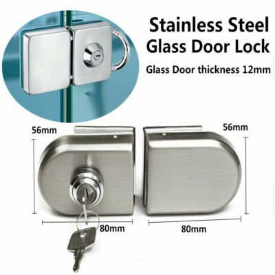 12mm Glass Door Lock Durable Stainless Steel Double Swing Hinges ...