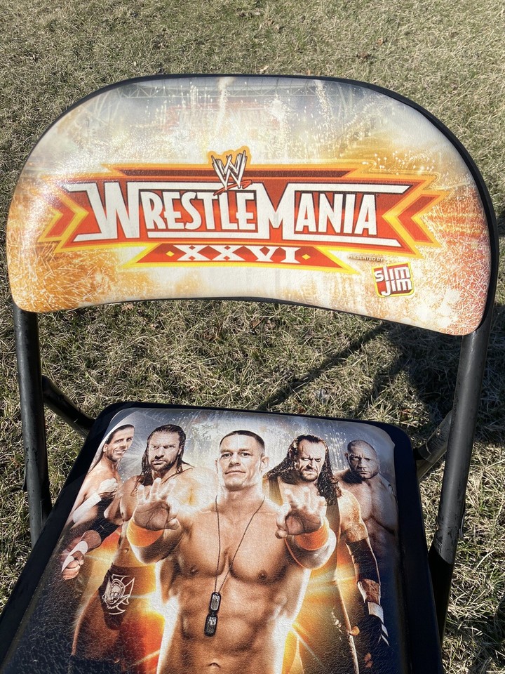 WWE Wrestlemania 26 Undertaker 18-0 Ringside PPV Chair HBK WWF 38 XXVI ...