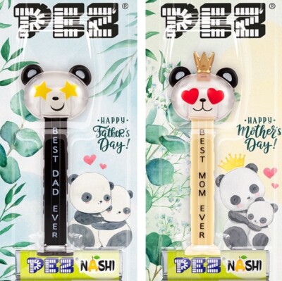 European Carded Set of 2 Crystal Panda PEZ – Mother's Day & Father's ...