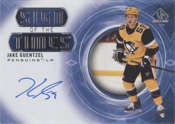 2020-21 SP Authentic - Sign of the Times #SOTT-JG Jake Guentzel, Jake ...