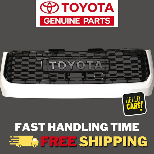 GENUINE OEM TOYOTA TUNDRA TRD PRO WHITE 040 FRONT RADIATOR GRILLE 53101 ...