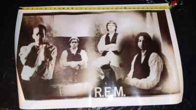 R.E.M. REM Original Vintage 1991 Band Black & White 90s RARE 22x34 inch ...