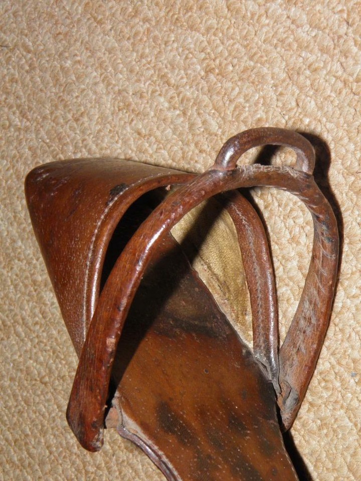 ANTIQUE SIDE SADDLE LEATHER SLIPPER STIRRUP .side saddle. Circa 1850 ...
