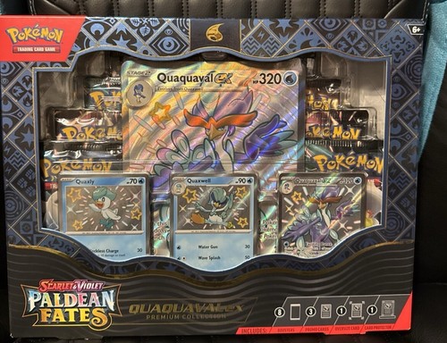 Pokémon TCG: Scarlet & Violet Paldean Fates Quaquaval Ex Premium ...