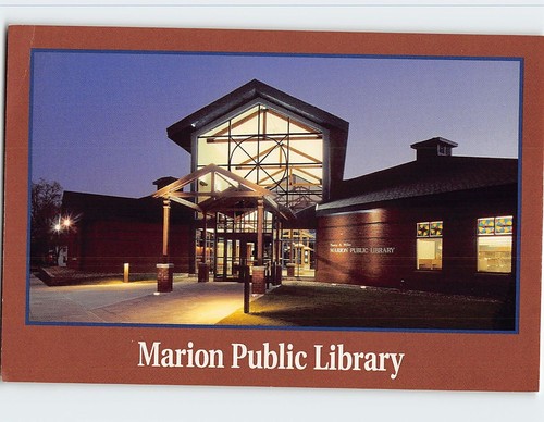 Postcard Marion Public Library 1095 6th Avenue Marion Iowa USA | eBay
